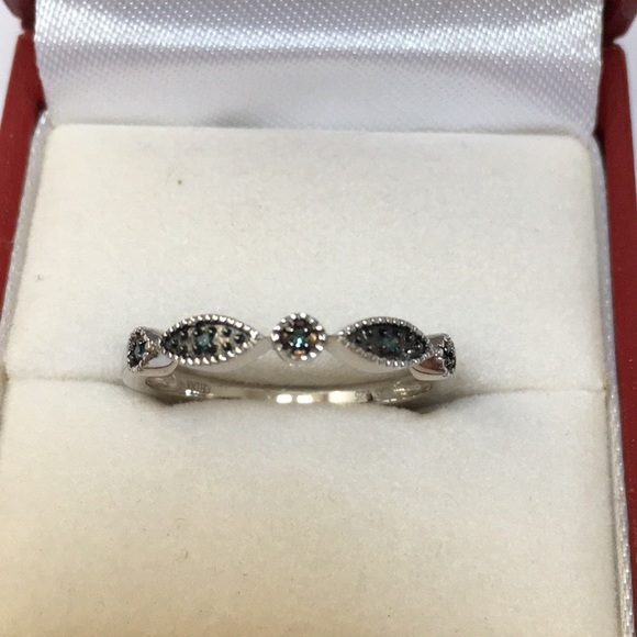 JS Collections | Jewelry | Fancy Blue Diamond Half Eternity Ring | Poshmark